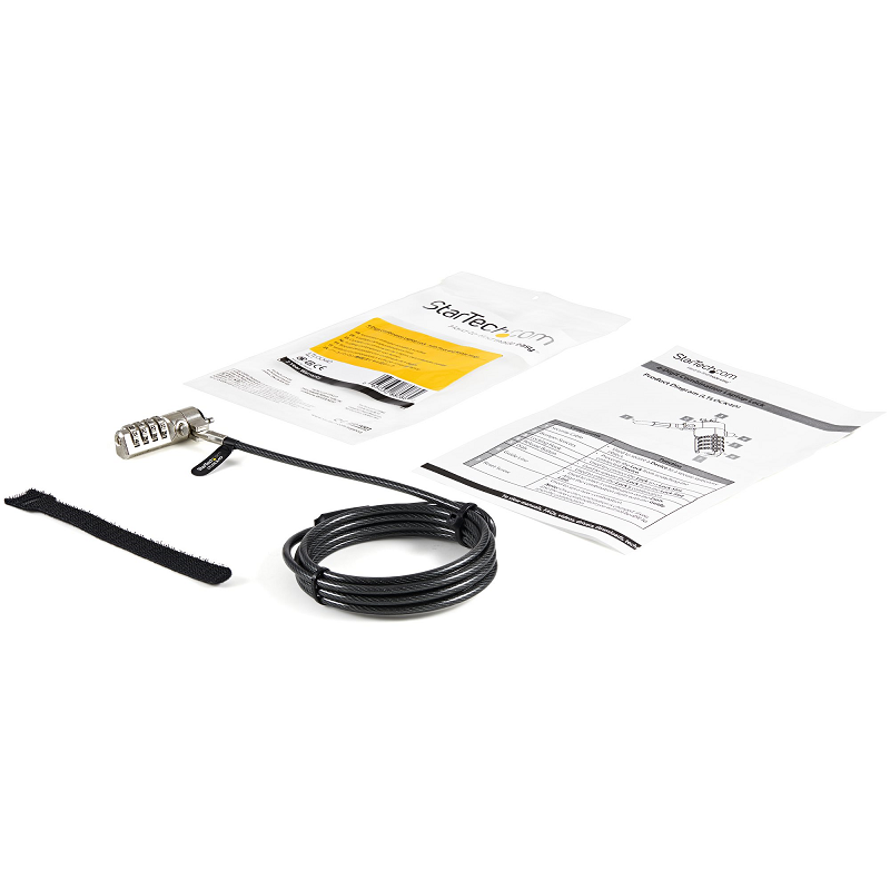 Buy StarTech LTLOCK4D 6.5ft (2m) Laptop Cabl... | Comms Express
