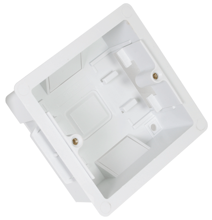Schneider Single Gang Dryline Back Box (35mm) - Pack of 10 | Comms Express