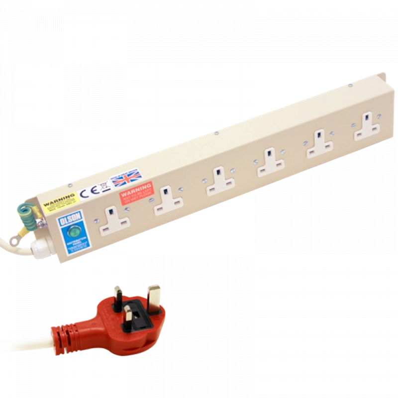 Olson Hospital Grade 13A Unswitched Socket Neon PDU